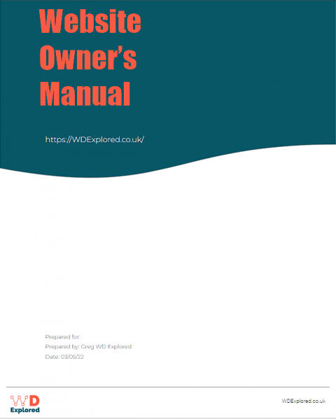Website Owners Manual Have you got yours? | WD Explored